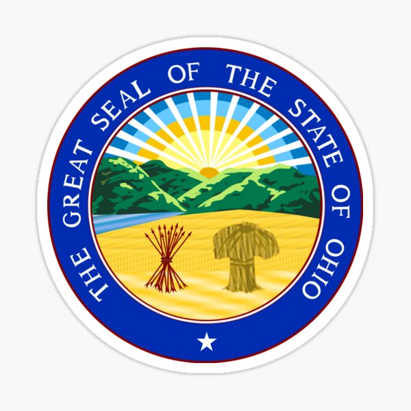"Ohio Coat of Arms" Sticker for Sale by Aleksander37 | Redbubble