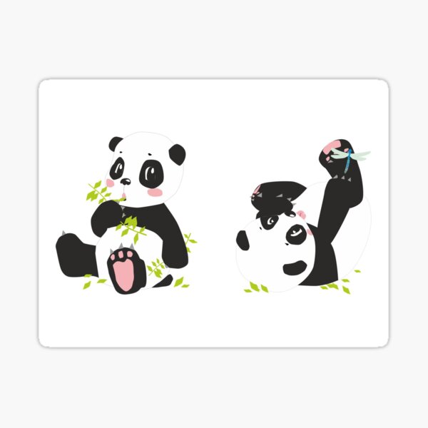 "Cute Playful Baby Pandas" Sticker for Sale by CreativeCranium | Redbubble