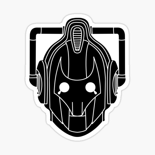 "cyberman white" Sticker for Sale by BlackCupcake | Redbubble