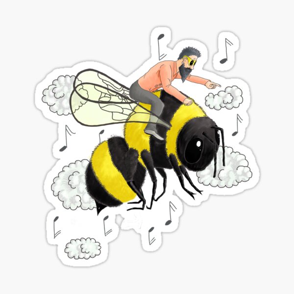 "Flight of the Bumblebee" Sticker by cesarpadilla | Redbubble