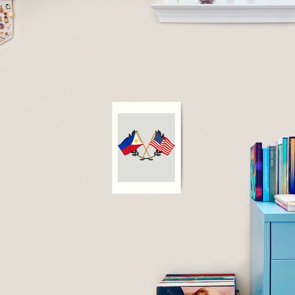 "Philam Flags - Philippine American Flag Artwork" Art Print for Sale by ...