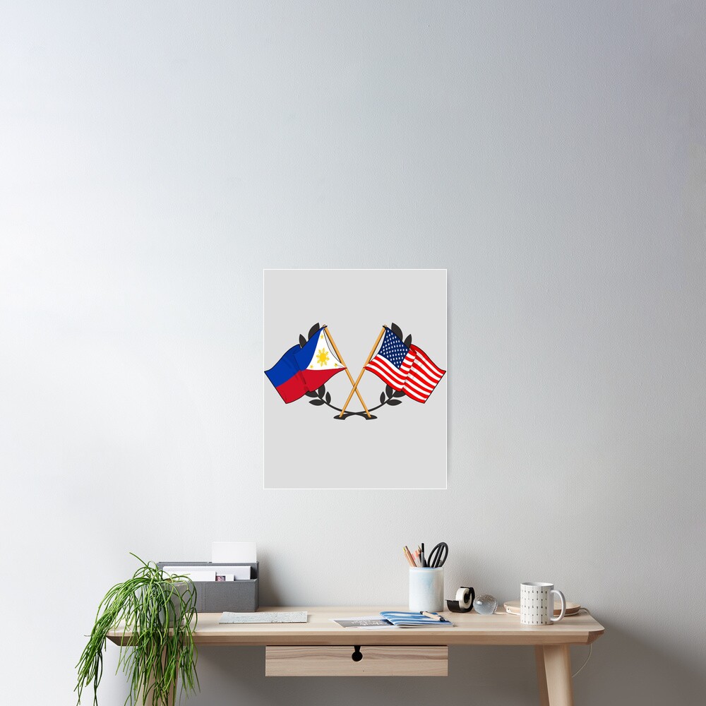 "Philam Flags - Philippine American Flag Artwork" Poster for Sale by ...