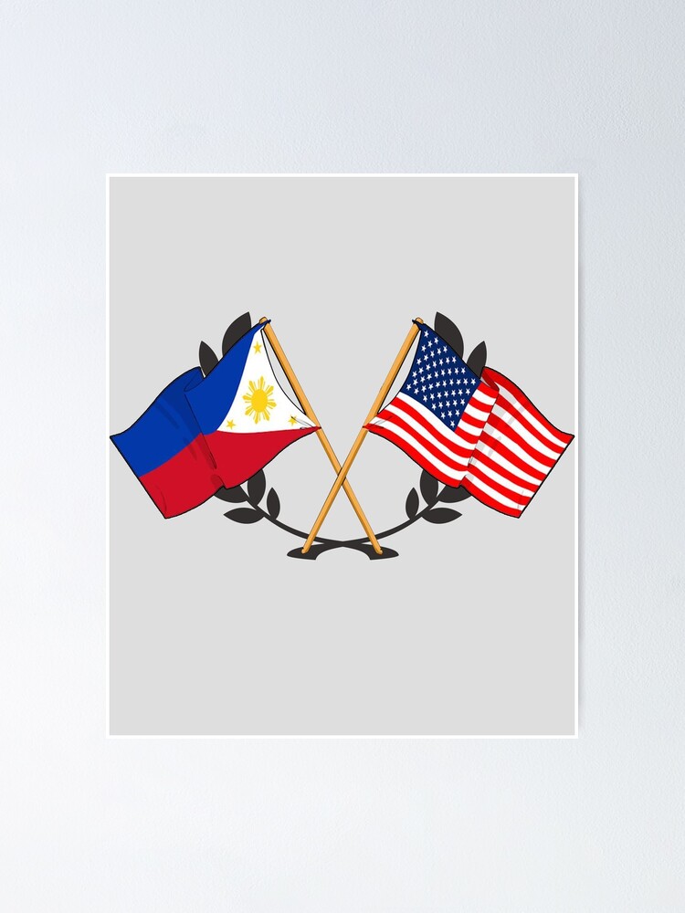 "Philam Flags - Philippine American Flag Artwork" Poster for Sale by ...