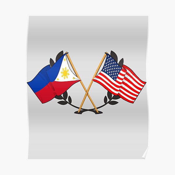 "Philam Flags - Philippine American Flag Artwork" Poster for Sale by ...