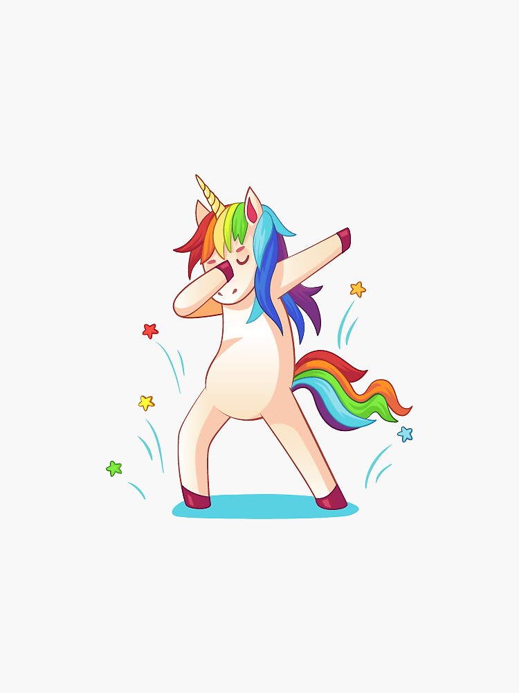 "unicorn dab" Sticker for Sale by badr-print | Redbubble