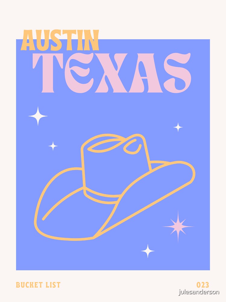 "Austin Texas #023 Aesthetic" Sticker for Sale by julesanderson | Redbubble