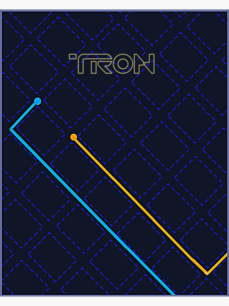 "Tron Grid" Sticker for Sale by LightHouse511 | Redbubble