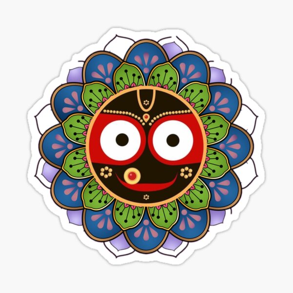 "Jagannath jai Jagannath lord Jagannath lord of universe " Sticker for ...