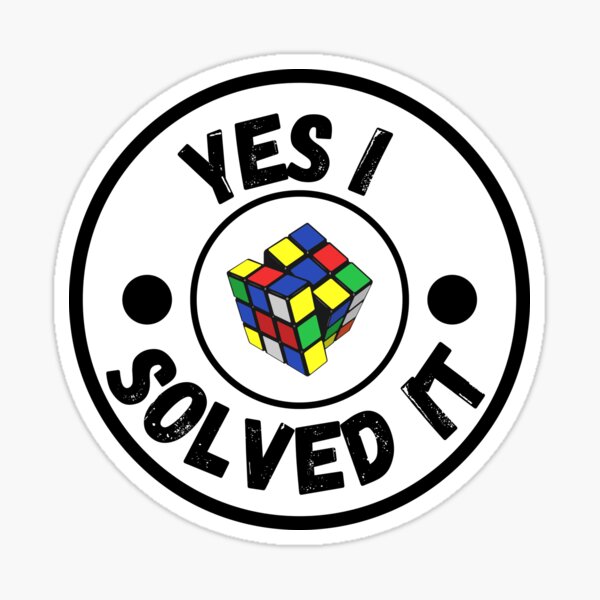 "Yes I Solved It" Sticker for Sale by kfrazier4jf | Redbubble