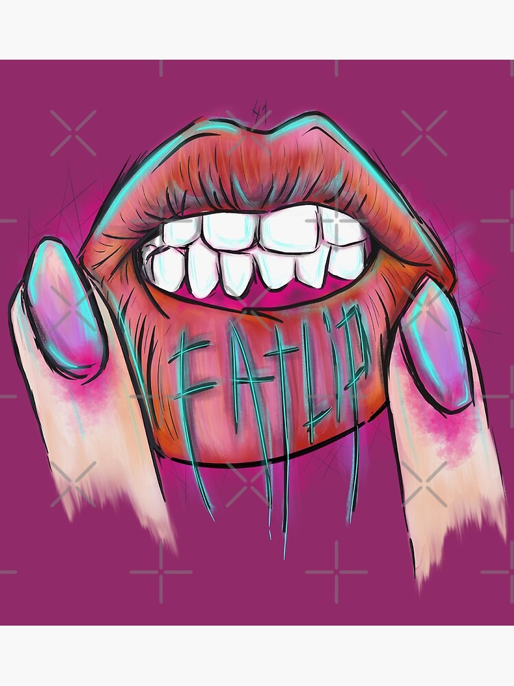 "Fat Lip v2" Poster for Sale by TwistedByArt | Redbubble
