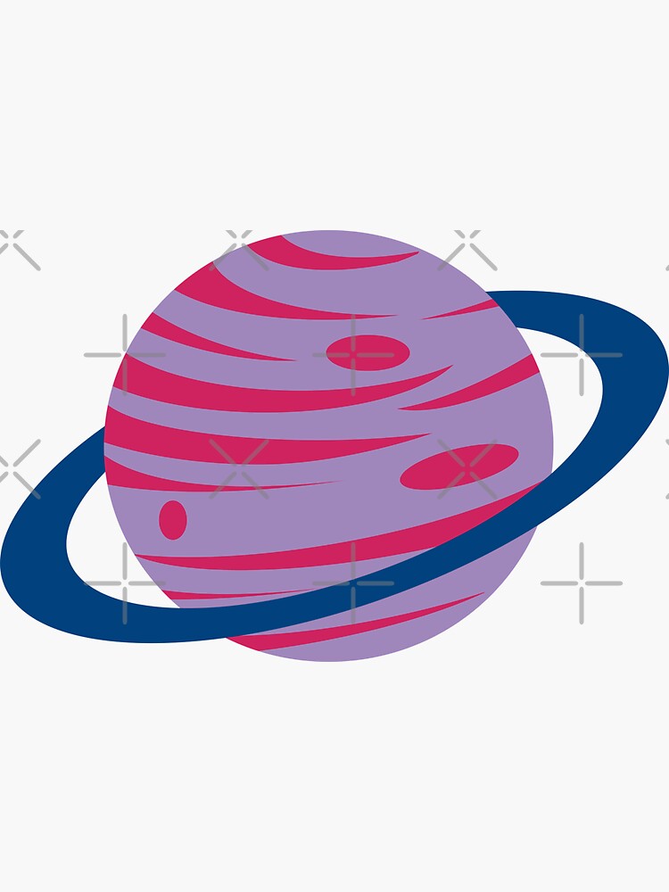 "Bi Pride Starry Planet" Sticker for Sale by sprinkledlaughs | Redbubble