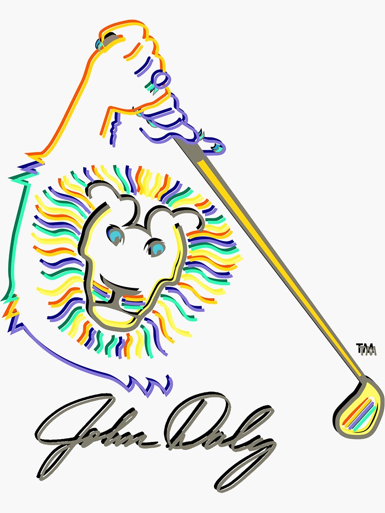"John Daly Lion Funny" Sticker for Sale by TimothyEdwardGi | Redbubble