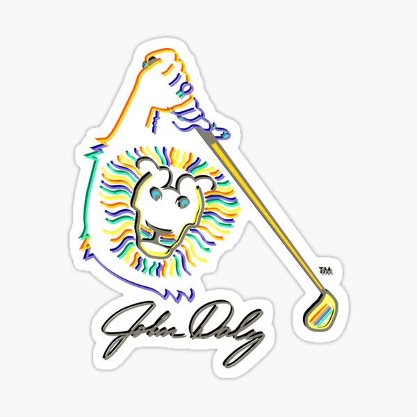 "John Daly Lion Funny" Sticker for Sale by TimothyEdwardGi | Redbubble