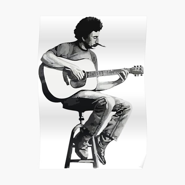 "Jim Croce Old Man Listens to Jim Croce Dot Matrix" Poster for Sale by ...