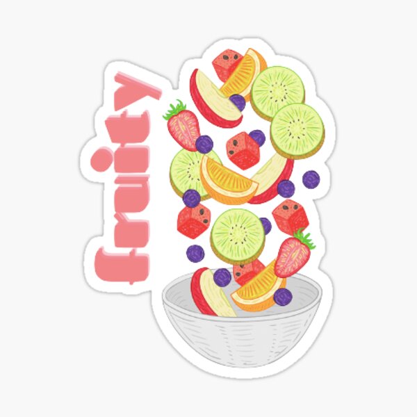"Fruity sticker" Sticker for Sale by mackenzie-rose- | Redbubble