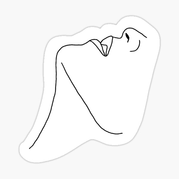 "Simple Face Line Work Sticker " Sticker for Sale by carmenelisedods ...