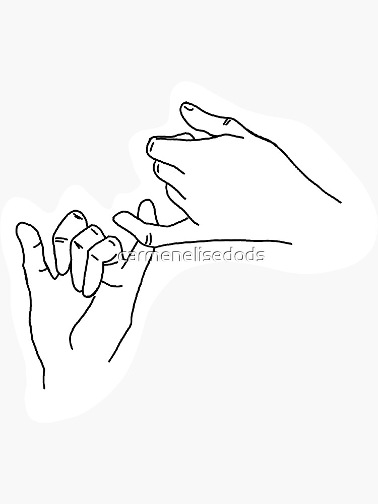 "Pinky Promise" Sticker for Sale by carmenelisedods | Redbubble