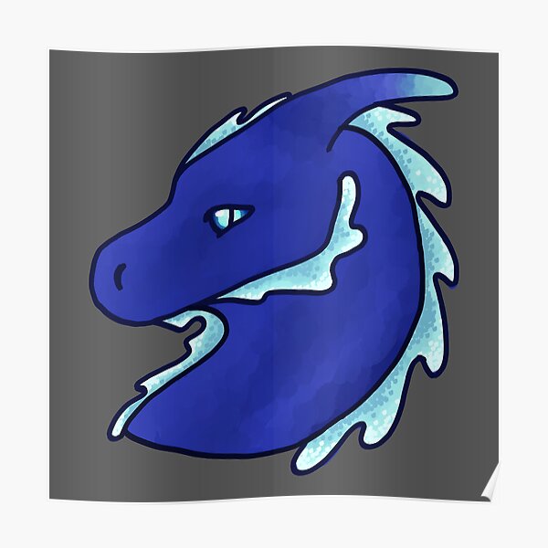 "Simple Water Dragon" Poster for Sale by SpookDuke | Redbubble