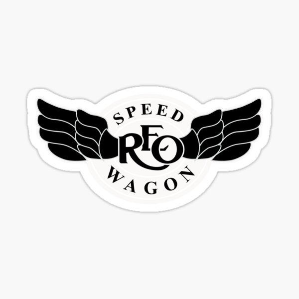Pegatina «logotipo de la banda reo speedwagon en blanco y negro» de ...