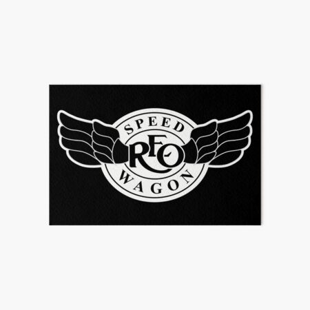 Lámina rígida «logotipo de la banda reo speedwagon en blanco y negro ...