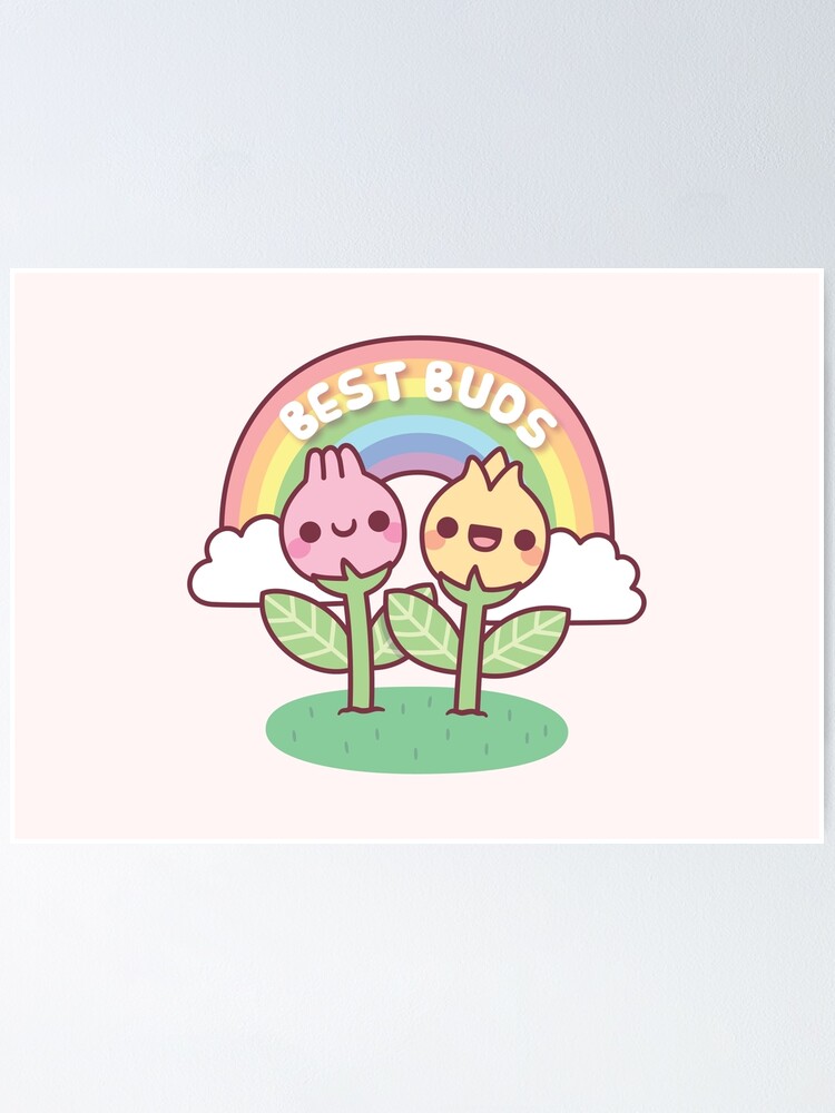 "Cute Flower Buds Best Buds Best Friends Pun" Poster for Sale by ...