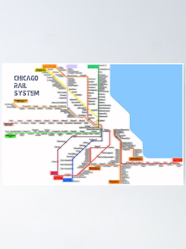 "Chicago Rail System" Poster for Sale by mrthink | Redbubble