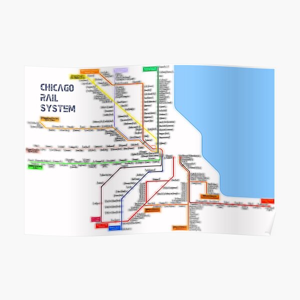 "Chicago Rail System" Poster for Sale by mrthink | Redbubble