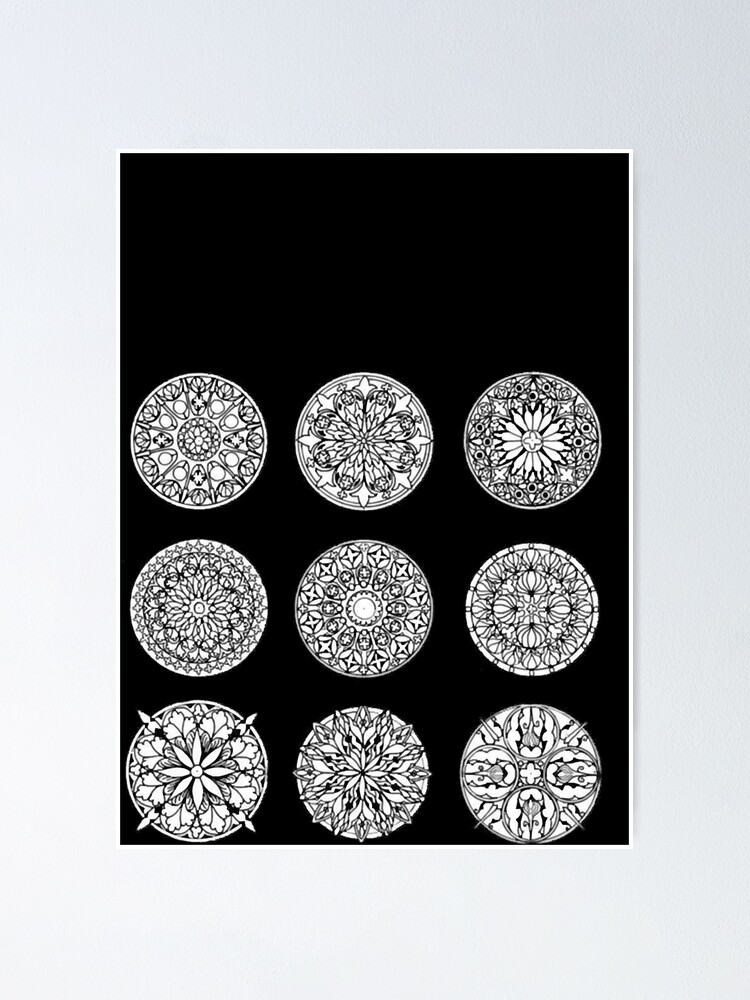 "Mini mandalas 2 Rosewindows - Sunweaver " Poster for Sale by ...