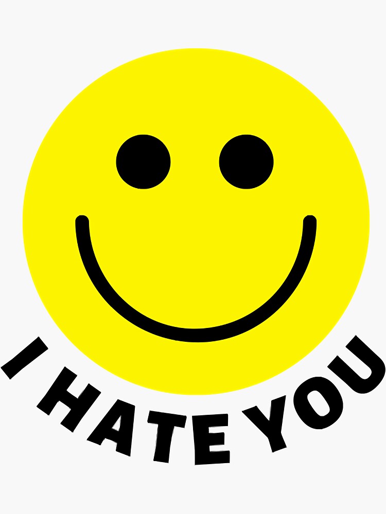 "I Hate You Emoji Sarcastic Funny emoji" Sticker for Sale by TokiTShirt | Redbubble