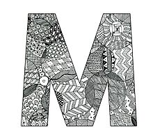 "Zentangle M" by Ally Gracie | Redbubble