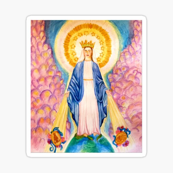 "Our Lady of the Miraculous Medal Fitted Scoop " Sticker for Sale by ...
