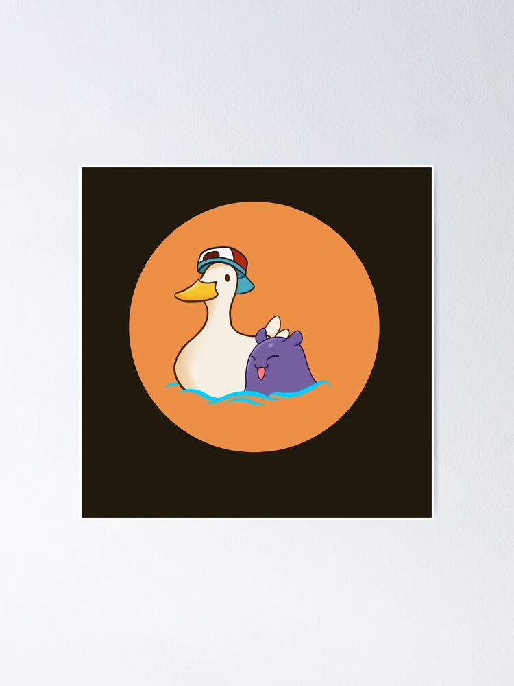 "Shuba duck and takodachi swimming together" Poster for Sale by Holotya ...
