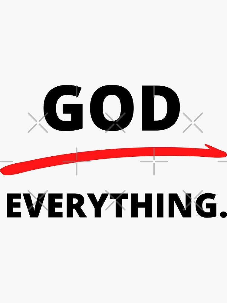 "God Over Everything (black) " Sticker for Sale by MsBree | Redbubble