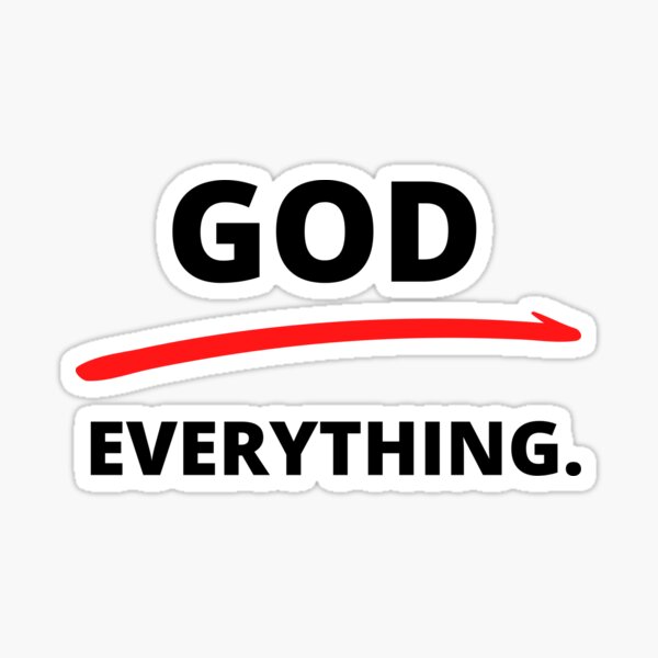 "God Over Everything (black) " Sticker for Sale by MsBree | Redbubble