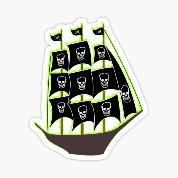 "Halloween Ghost Ship" Sticker for Sale by HalloweenThings | Redbubble