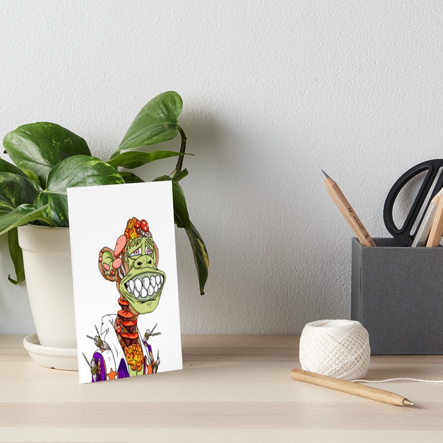 "Cute dart Monkey Memes funny lover " Art Board Print for Sale by ...