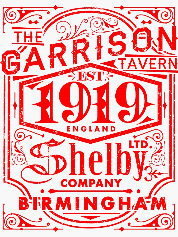 "Peaky Blinders - The Garrison Tavern Est 1919" Sticker for Sale by ...
