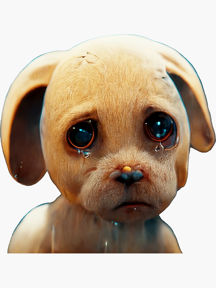 "Sad Dog" Sticker for Sale by 1pol | Redbubble