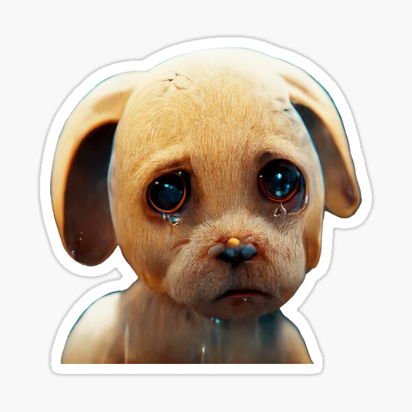 "Sad Dog" Sticker for Sale by 1pol | Redbubble