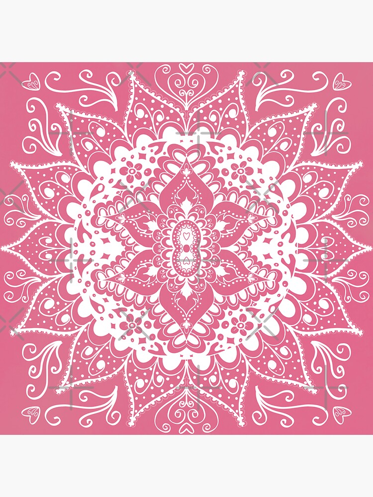 "Mandala Hot Pink" Sticker for Sale by madamemorgane | Redbubble