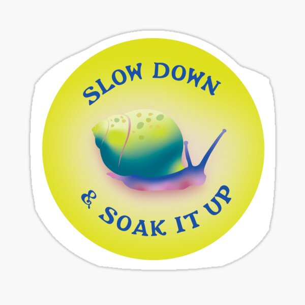"Slow Down" Sticker for Sale by savharwood | Redbubble