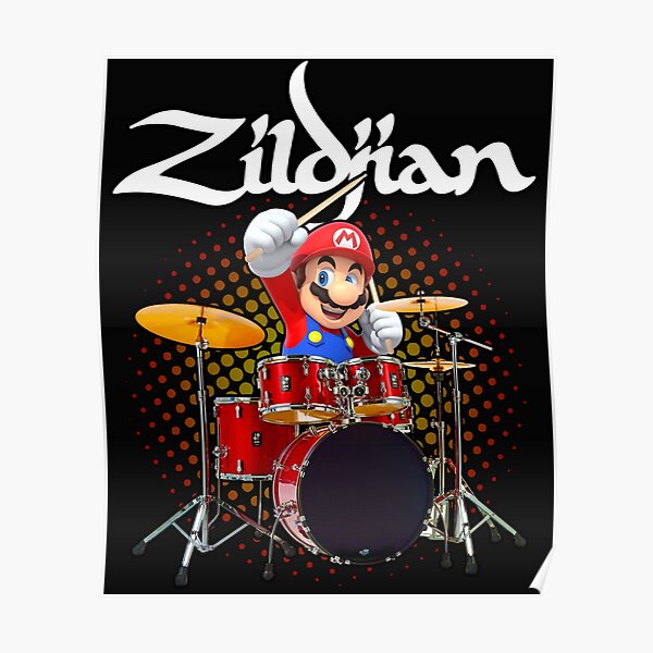 "SM DRUMMER ZILDJIAN CYMBALS" Poster for Sale by TEEjDESIGN | Redbubble