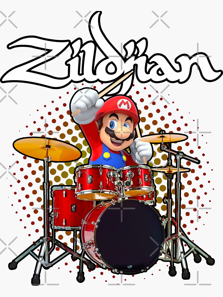 "SM DRUMMER ZILDJIAN CYMBALS" Sticker for Sale by TEEjDESIGN | Redbubble
