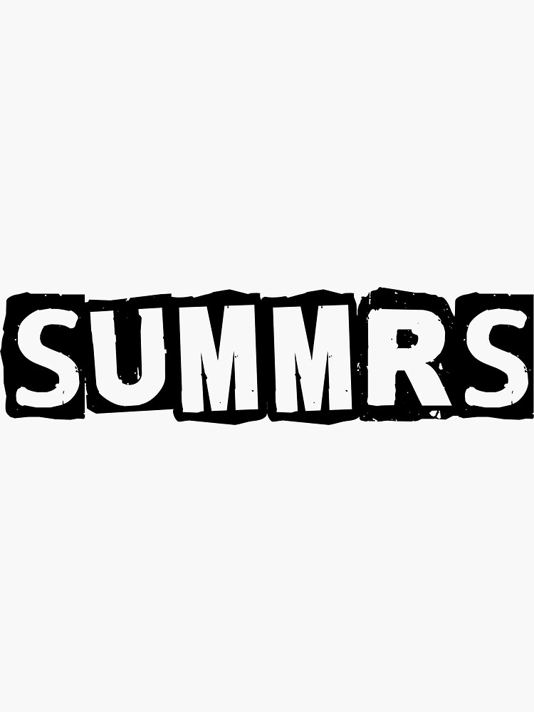 "Summrs" Sticker for Sale by justabunstudio | Redbubble