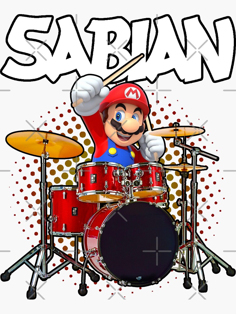 "SM DRUMMER SABIAN CYMBALS" Sticker for Sale by TEEjDESIGN | Redbubble