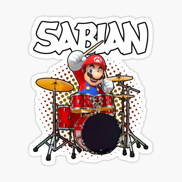 "SM DRUMMER SABIAN CYMBALS" Sticker for Sale by TEEjDESIGN | Redbubble