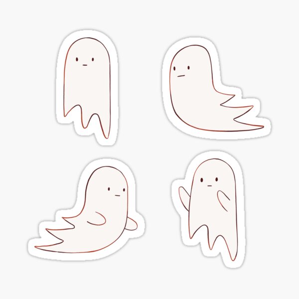 "neutral faced ghost friends • cute ghost pack" Sticker for Sale by ...