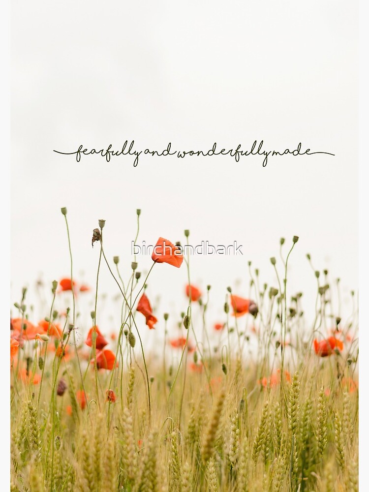 "Fearfully and Wonderfully Made" Spiral Notebook by birchandbark ...