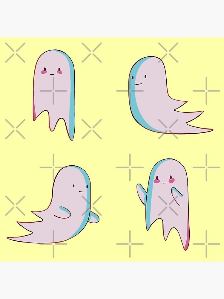 "3D highlights • neutral faced ghost friends • cute ghost pack ...