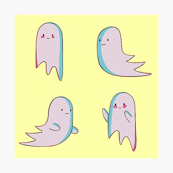 "3D highlights • neutral faced ghost friends • cute ghost pack ...